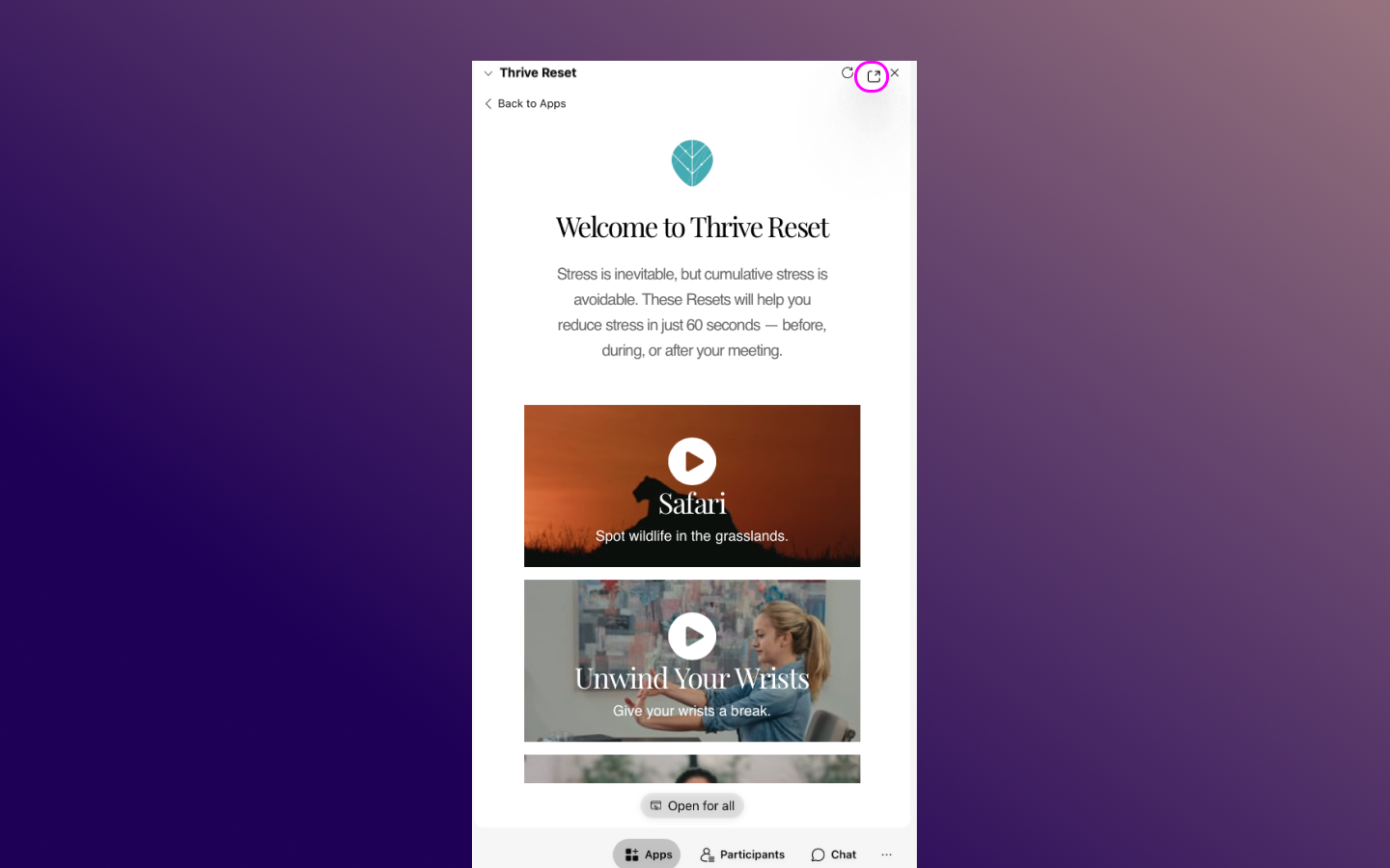 Thrive s Reset App In Webex Thrive Global FAQ thrive-s-reset-app-in-webex-thrive-global-faq